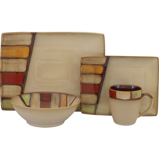 Sango Elements Brown 16-piece Dinnerware Set - Bed Bath & Beyond - 10427794