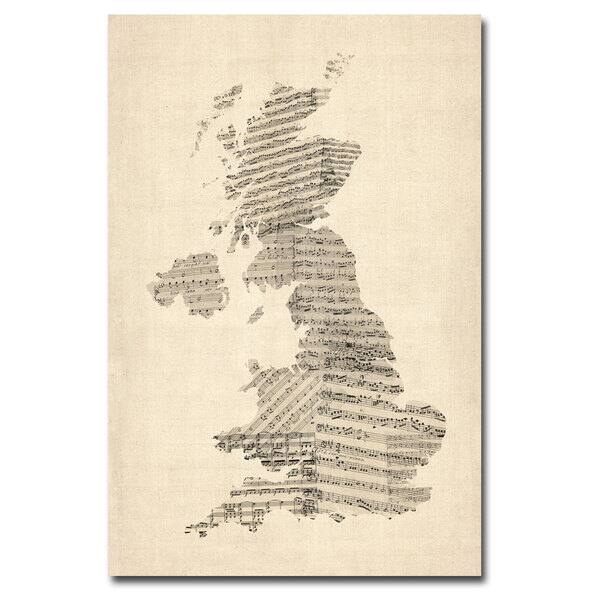 Michael Tompsett 'UK Music Map' Canvas Art - Bed Bath & Beyond - 10434365