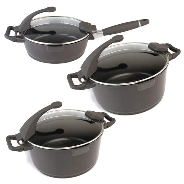 Berghoff Virgo 6-piece Cast Aluminum Brown Non-stick Cookware Set - Bed ...