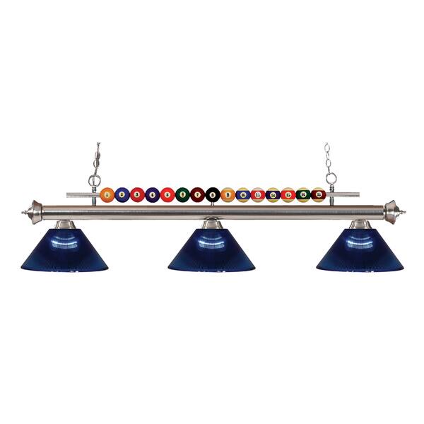 Avery Home Lighting Shark 3-light Island/Billiard Acrylic Dark Blue ...
