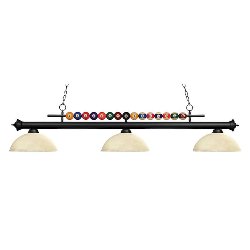 Avery Home Lighting Shark 3-light Island/Billiard Multi Colored Tiffany ...