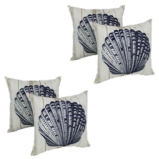Solarium Shell 17-inch Indoor/Outdoor Throw Pillow (Set of 4) - 17 ...