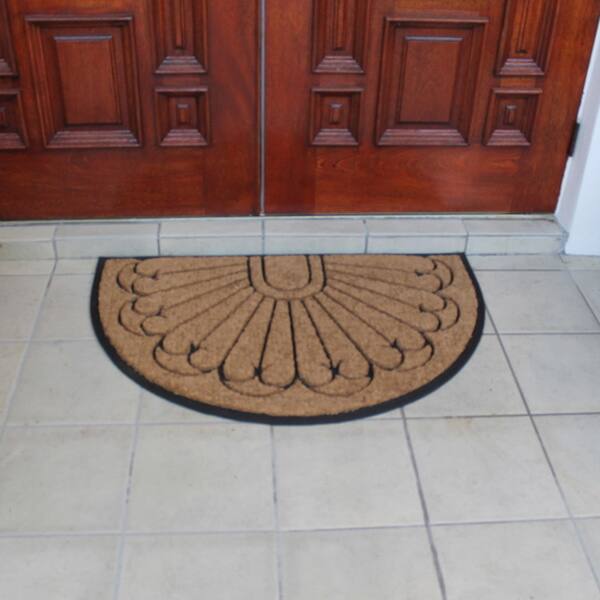First Impression Rubber and Coir Half Moon Double Doormat - Bed Bath ...