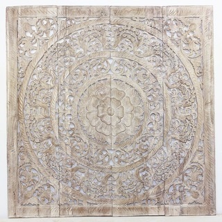 Handmade Recycled Teak Lotus Wall Panel (Thailand) - Bed Bath & Beyond ...