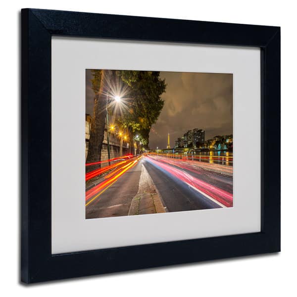 Mathieu Rivrin 'Here Is Paris' White Matte, Black Framed Wall Art - Bed ...