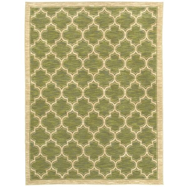 Renaissance Green Lattice Area Rug - Bed Bath & Beyond - 10459644