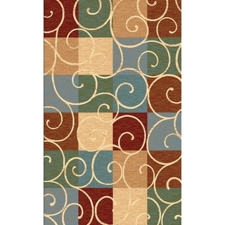 Renaissance Swirled Color Block Area Rug - multi - Bed Bath & Beyond ...