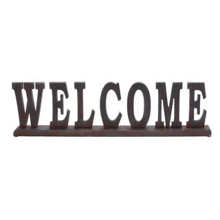 Wood Welcome Table Sign - Bed Bath & Beyond - 10470310