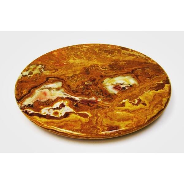 Nature Home Decor Multi Brwon Onyx 16-inch Lazy Susan - Bed Bath ...