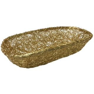Gilded Gold 18" Twist Wire Mesh Bread Basket - Bed Bath & Beyond - 10476765