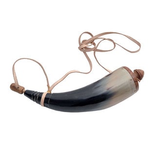 Early American Frontier Style Powder Horn - 10 inches - Bed Bath ...