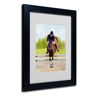Michelle Moate 'Horse of Sport X' White Matte, Black Framed Wall Art ...