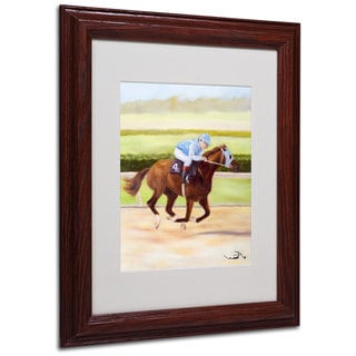 Michelle Moate 'Horse of Sport II' White Matte, Wood Framed Wall Art ...