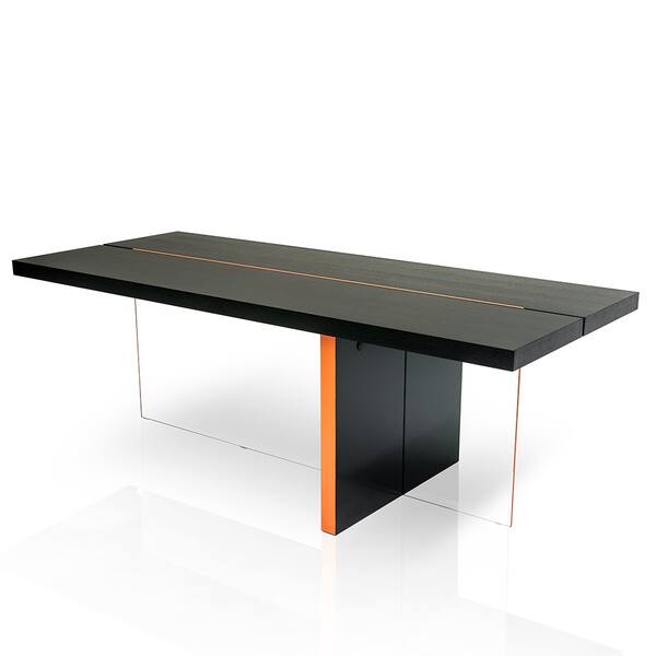 Modrest Vision Modern Black Oak Floating Dining Table - Bed Bath & Beyond - 10484793