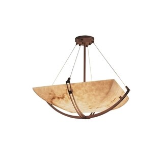 Justice Design LumenAria Crossbar 3-light Dark Bronze Square Bowl ...