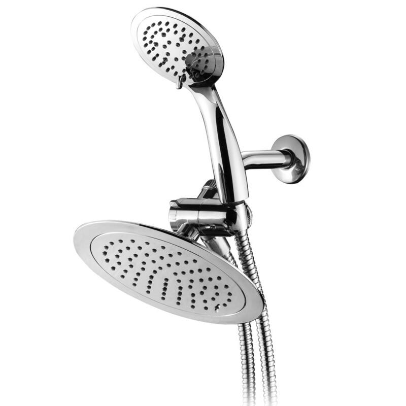 Razor Slimline Three Way 8-inch Rainfall Showerhead and Handheld Shower ...