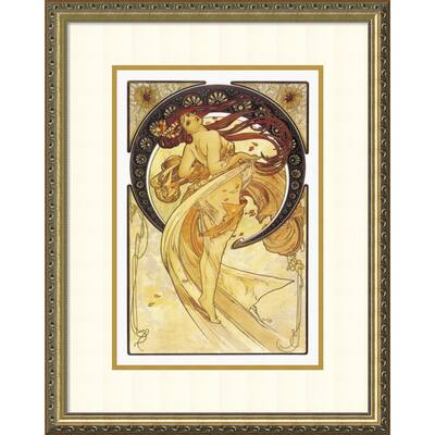 Alphonse Mucha Dance (Golden), 1898 20 x 26-inch - Overstock - 10490443