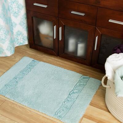 Lush Decor Esme Spa Blue Bath Rug - 20 x 30 - Overstock - 10495504