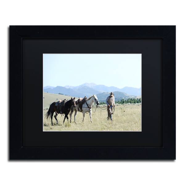Preston 'Montana Horse Rancher' Black Matte, Black Framed Wall Art ...