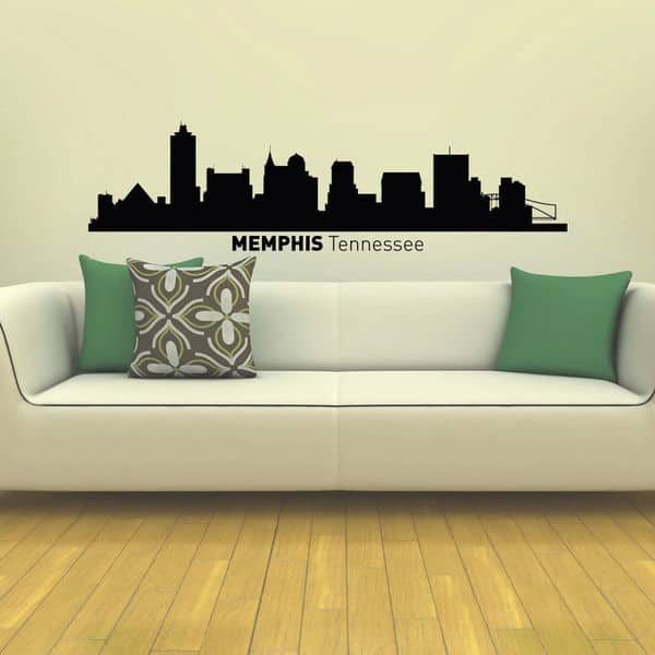 Memphis Tennessee Skyline City Silhouette Vinyl Wall Art Decal Sticker ...