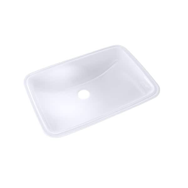 Toto 19" x 12-3/8" Rectangular Undermount Bathroom Sink with CeFiONtect ...