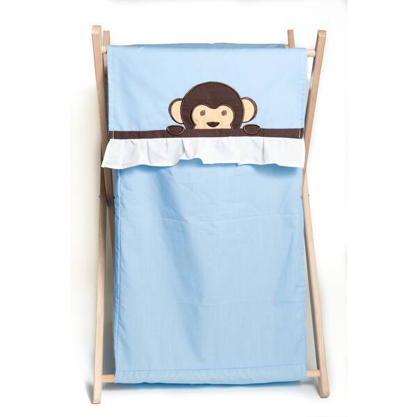 Pam Grace Creations Blue Maddox Monkey Laundry Hamper - Bed Bath ...