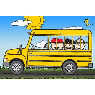 Marmont Hill - Peanuts School Bus Peanuts Print on Canvas - Bed Bath ...