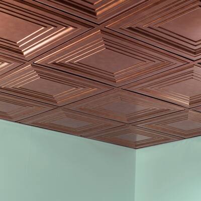 Fasade Traditional Style #3 Antique Bronze 2-foot Square Lay-in Ceiling ...