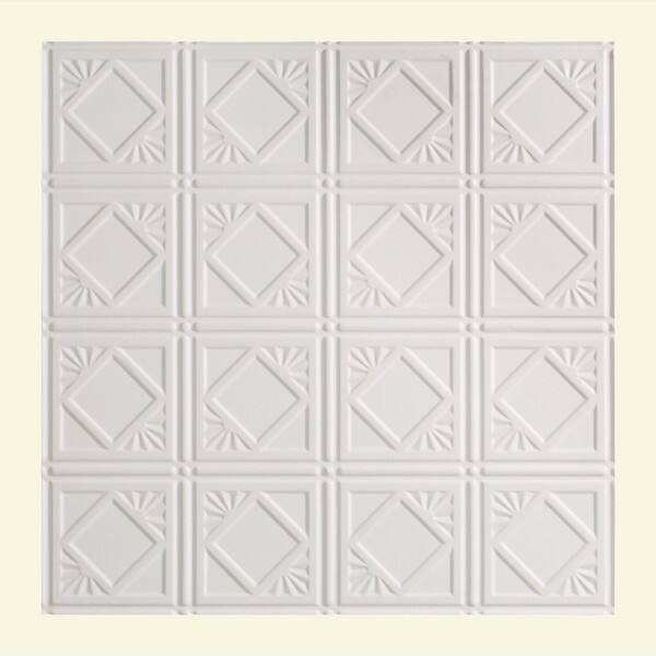 Fasade Traditional Style #4 Gloss White 2-foot Square Lay-in Ceiling ...