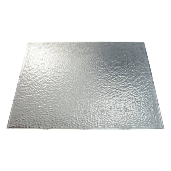 Fasade Hammered Brushed Aluminum 2-foot Square Lay-in Ceiling Tile ...