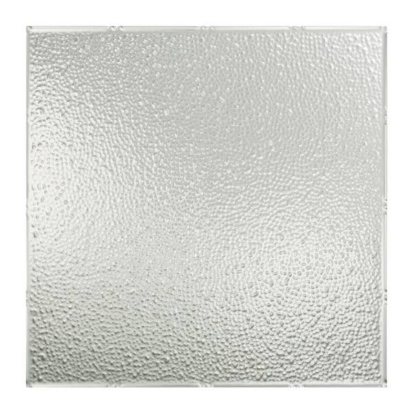 Fasade Hammered Brushed Aluminum 2-foot Square Lay-in Ceiling Tile ...