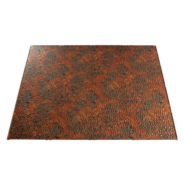 Fasade Hammered Copper Fantasy 2-foot Square Lay-in Ceiling Tile - Bed ...
