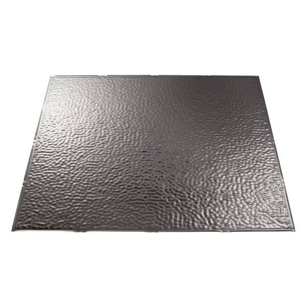 Fasade Hammered Brushed Nickel 2-foot Square Lay-in Ceiling Tile - Bed ...