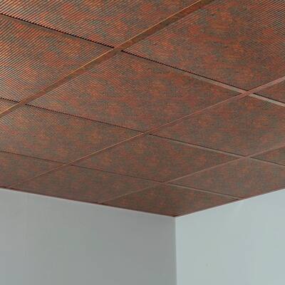 Fasade Rib Copper Fantasy 2-foot Square Lay-in Ceiling Tile - Overstock ...