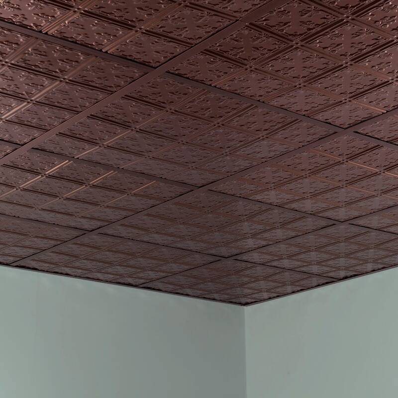 Fasade Traditional Style #10 Oil Rubbed Bronze 2-foot Square Lay-in ...