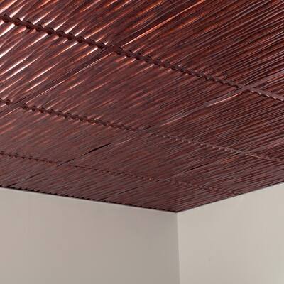 Fasade Dunes Moonstone Copper 2-foot Square Lay-in Ceiling Tile ...