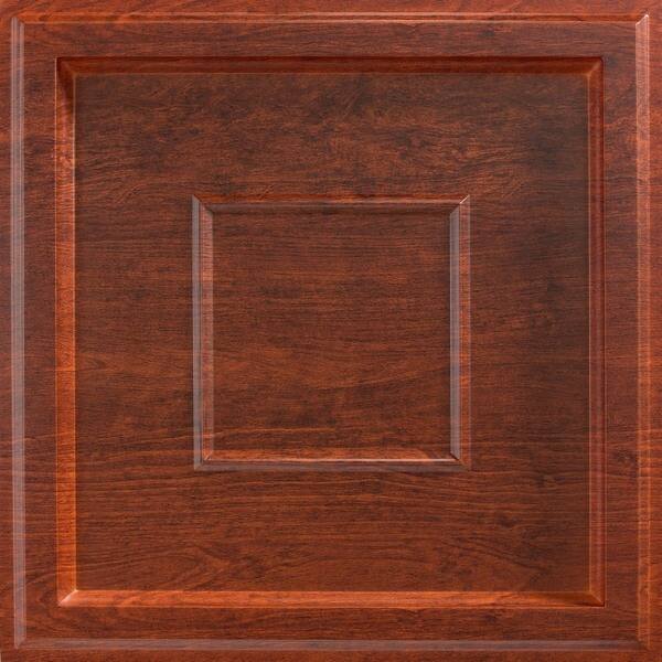 Fasade Inset Coffer Walnut 2-foot Square Lay-in Ceiling Tile - Bed Bath ...