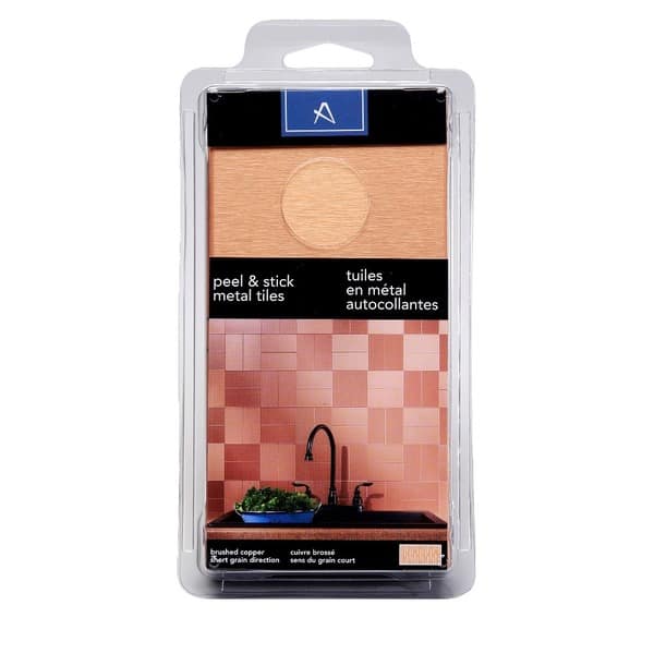 Aspect 3x6-inch Brushed Copper Short Grain Metal Tile - On Sale - Bed ...