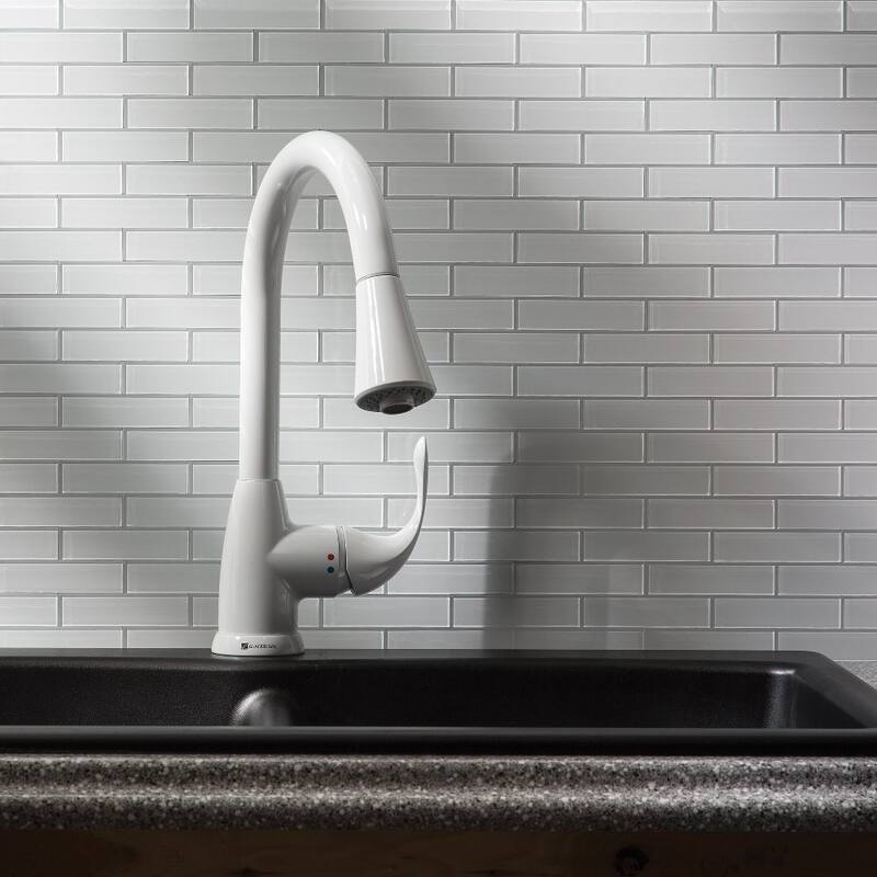 Aspect 12x4-inch Matted Subway Glass Rusted Clay Peel & Stick Tiles (3 ...