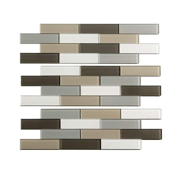 Aspect 12x4-inch Matted Subway Glass Rusted Clay Peel & Stick Tiles (3 ...