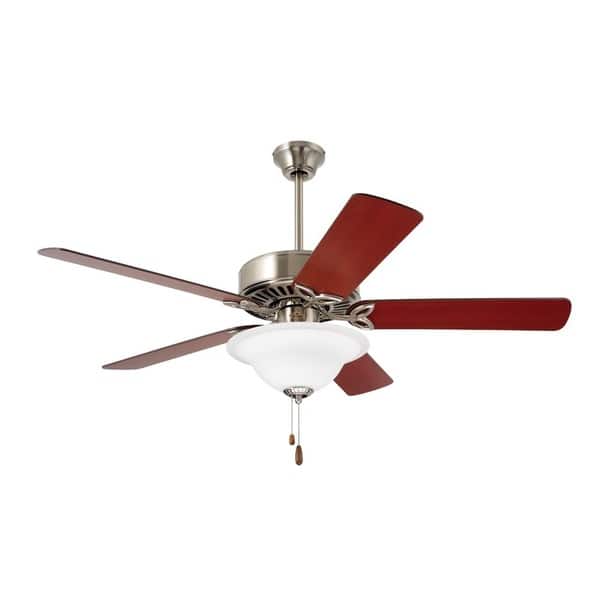 Emerson Pro Series 50-inch Brushed Steel Traditional Ceiling Fan with ...