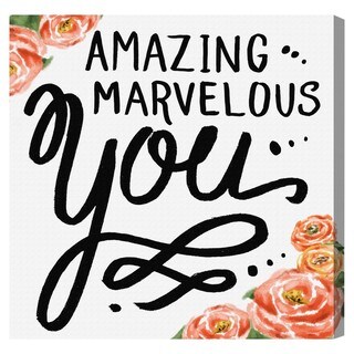 Oliver Gal 'Marvelous You' Typography and Quotes Wall Art Canvas Print ...