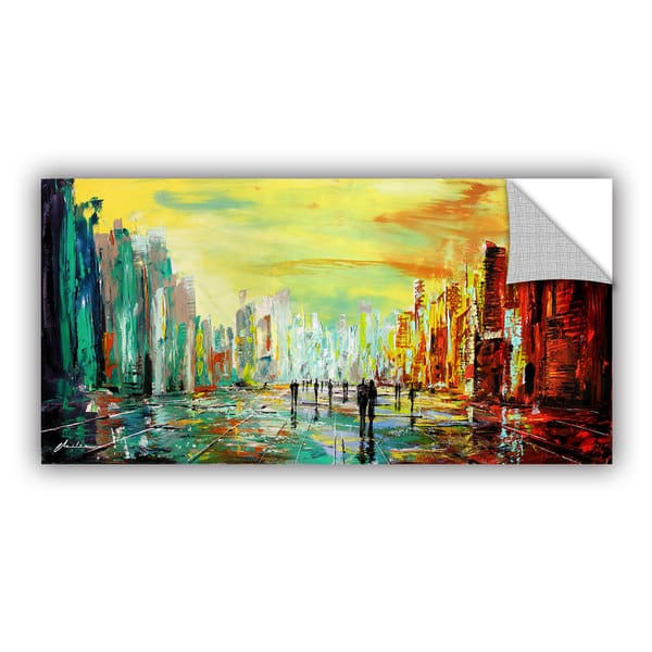 ArtAppealz Milen Tod 'City Of Time' Removable Wall Art - Bed Bath ...