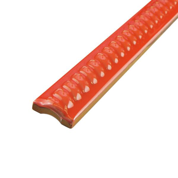 Merola Tile 1x7.875-inch Trenzas Roja Moldura Ceramic Rope Pencil Trim ...