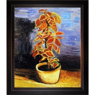 La Pastiche Van Gogh 'Coleus Plant in a Flowerpot' Hand Painted Framed ...