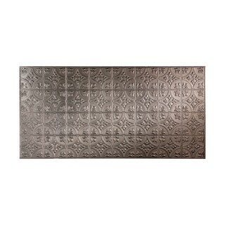 FASÄDE Traditional 2 4-foot x 8-foot PVC Wall Panel in Galvanized Steel ...