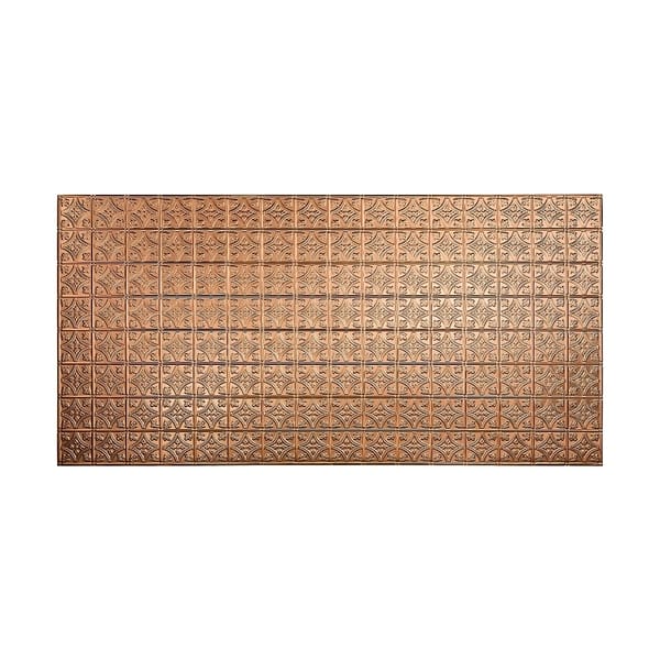 FASÄDE Traditional 1 4-foot x 8-foot PVC Wall Panel in Polished Copper ...