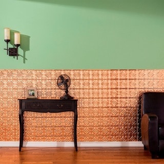 FASÄDE Traditional 1 4-foot x 8-foot PVC Wall Panel in Polished Copper ...