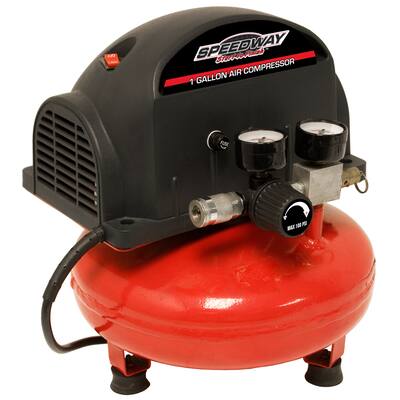 Speedway 1-gallon Pancake Compressor & inflation kit - Red - Overstock ...