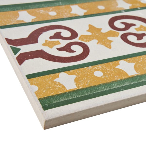 Merola Tile 7x7-inch Grava Quatro Trab Cenefa Porcelain Floor and Wall ...